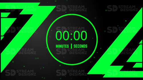 Stream Count Up Timer Overlay - Matrix | Stream Designz