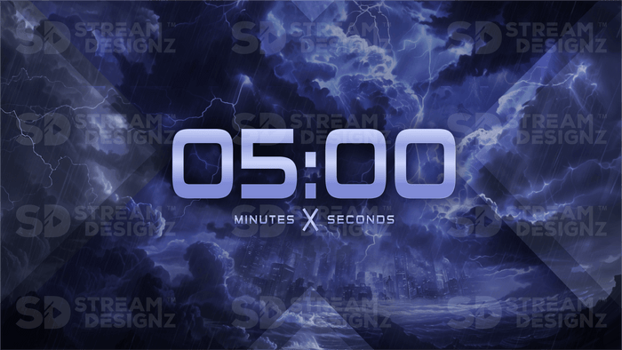 Stream Countdown Timer Overlay - Storm | Stream Designz
