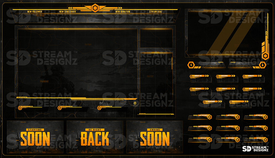 Static Stream Overlay Packages for Twitch, YouTube, Facebook Live ...