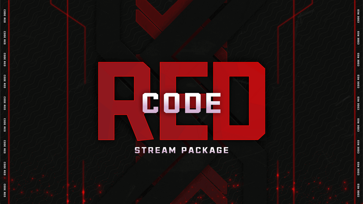 Animated Stream Overlay Package - Code Red | Stream Designz