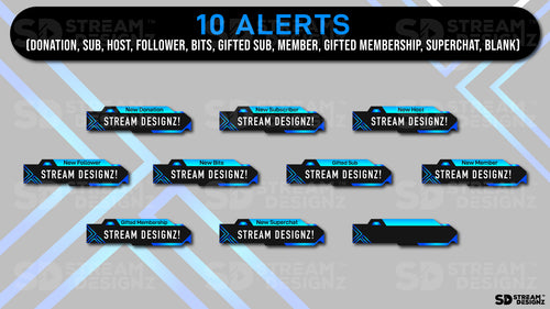 Animated Stream Overlay Package - Dark Wave | Stream Designz