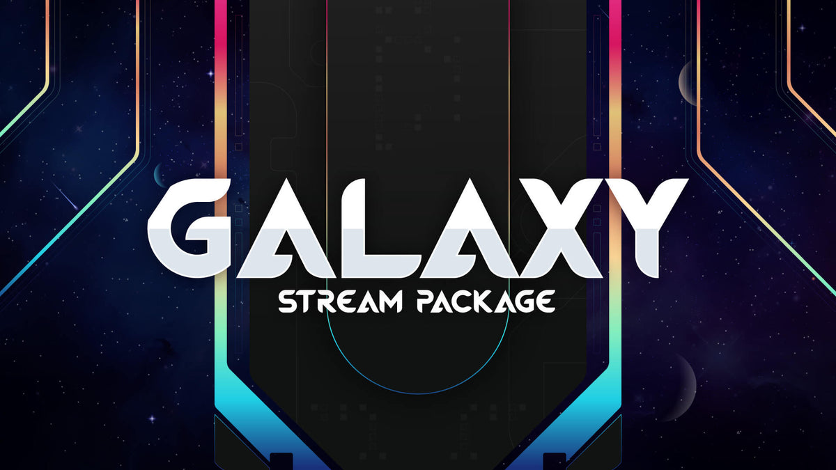 Non Animated Stream Overlay Package - Galaxy | Stream Designz