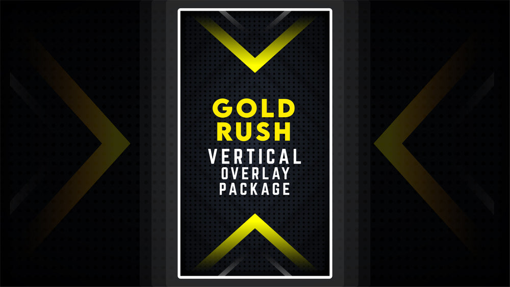 TikTok Vertical Stream Overlay Package - Gold Rush | Stream Designz