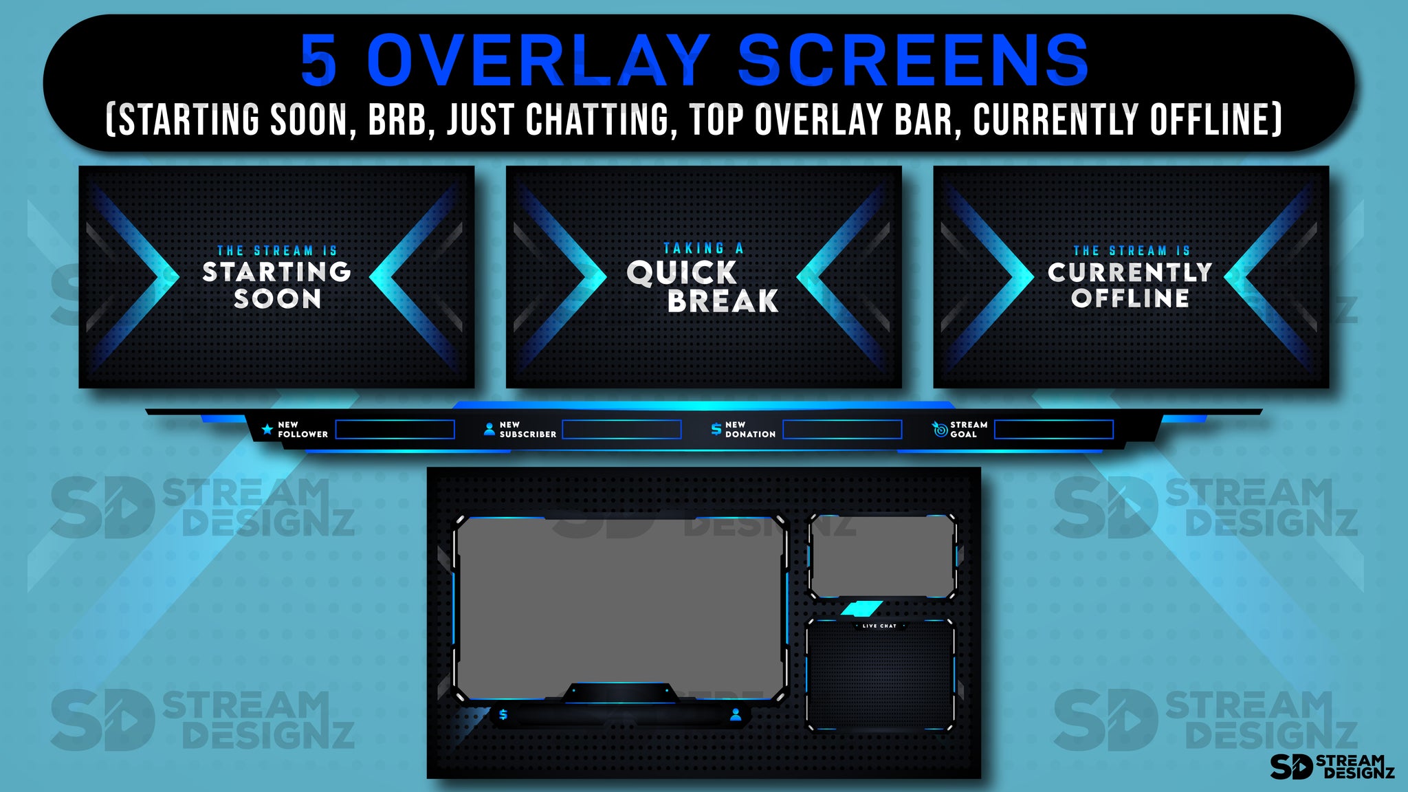 Animated Stream Overlay Package - Horizon | Stream Designz