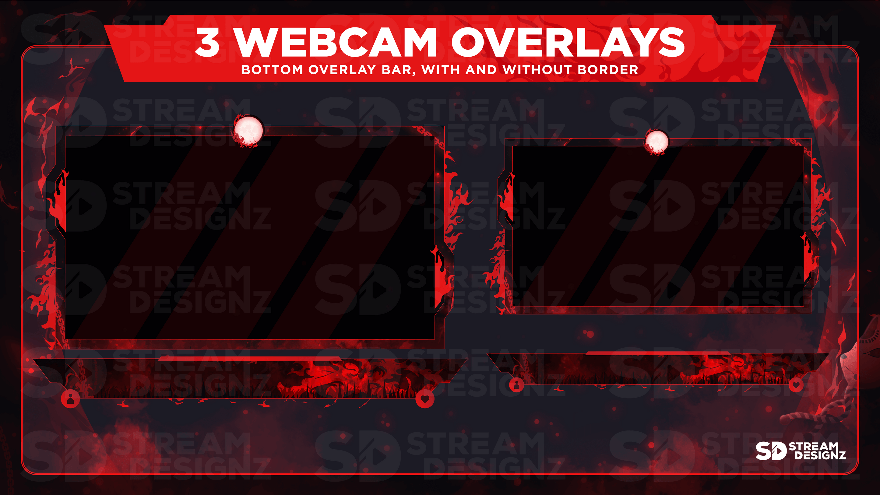 Animated Stream Overlay Package - Katana | Stream Designz
