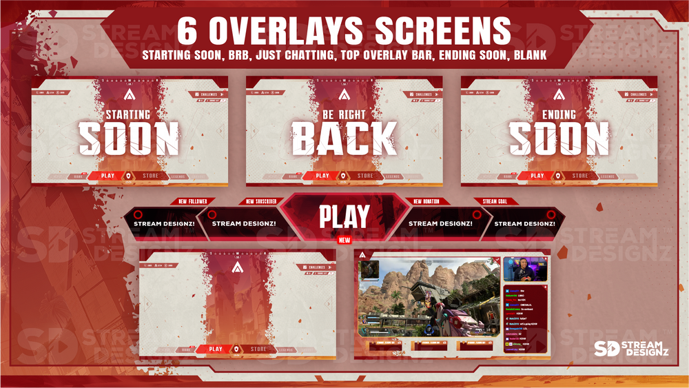 Animated Stream Overlay Package - Legends | Stream Designz