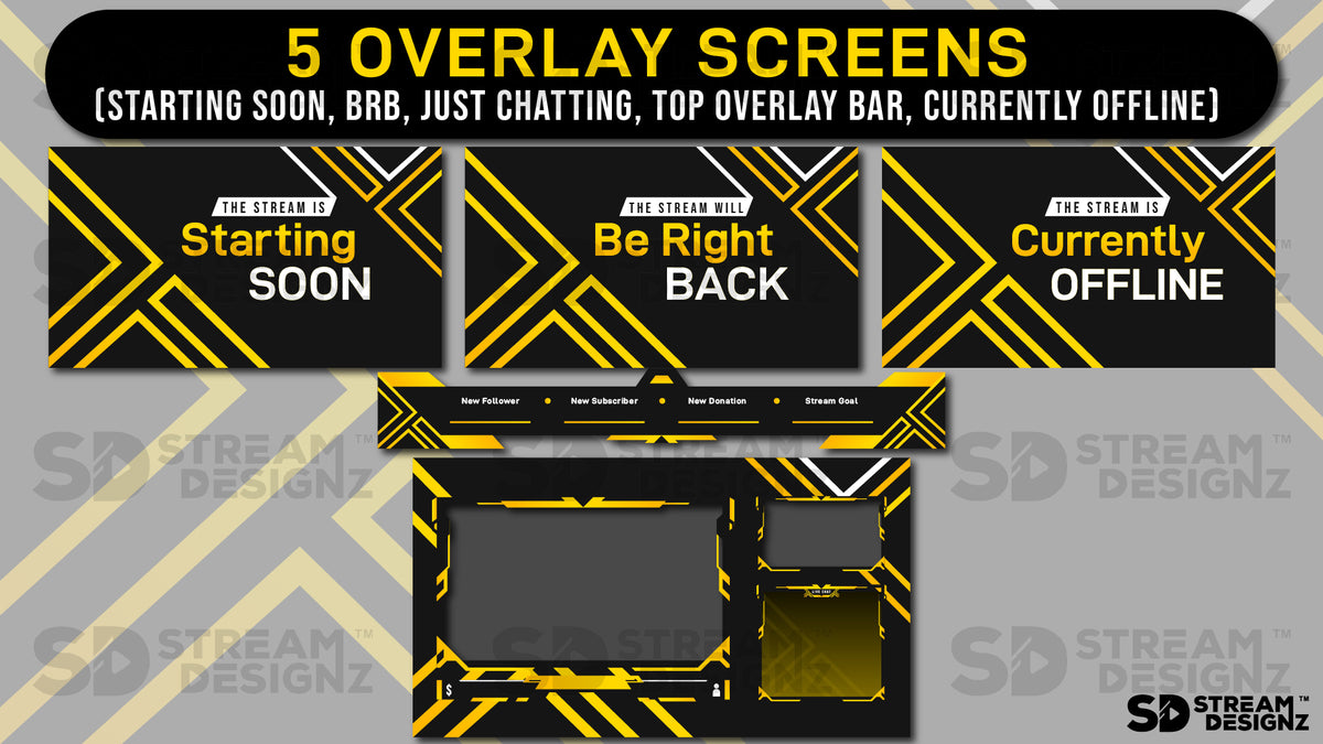 Animated Stream Overlay Package - Lux | Stream Designz