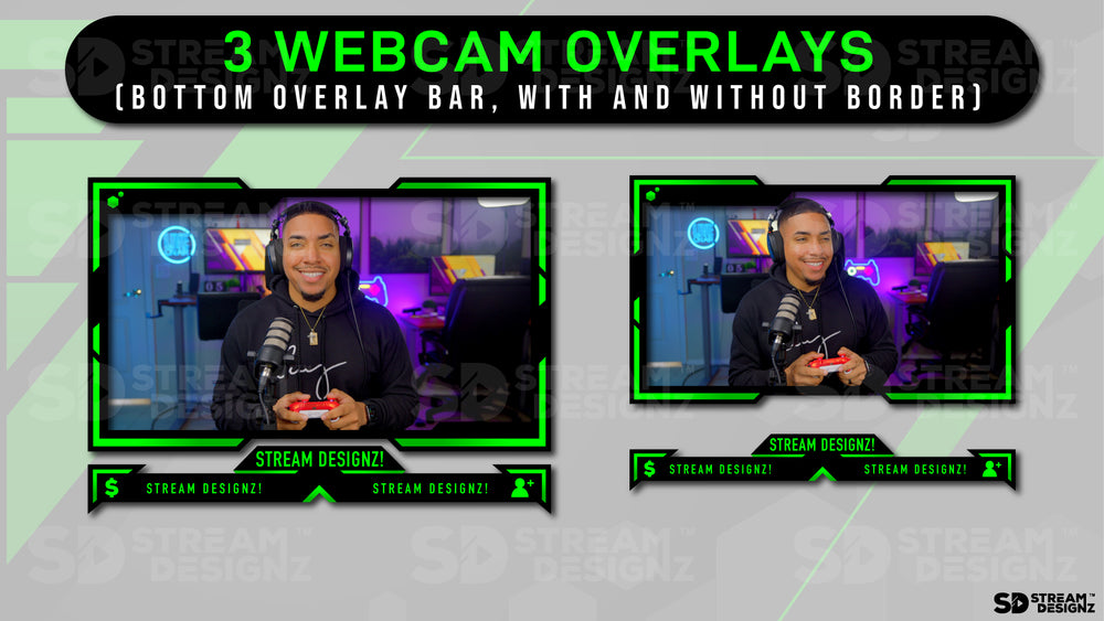 Non Animated Stream Overlay Package - Matrix | Stream Designz