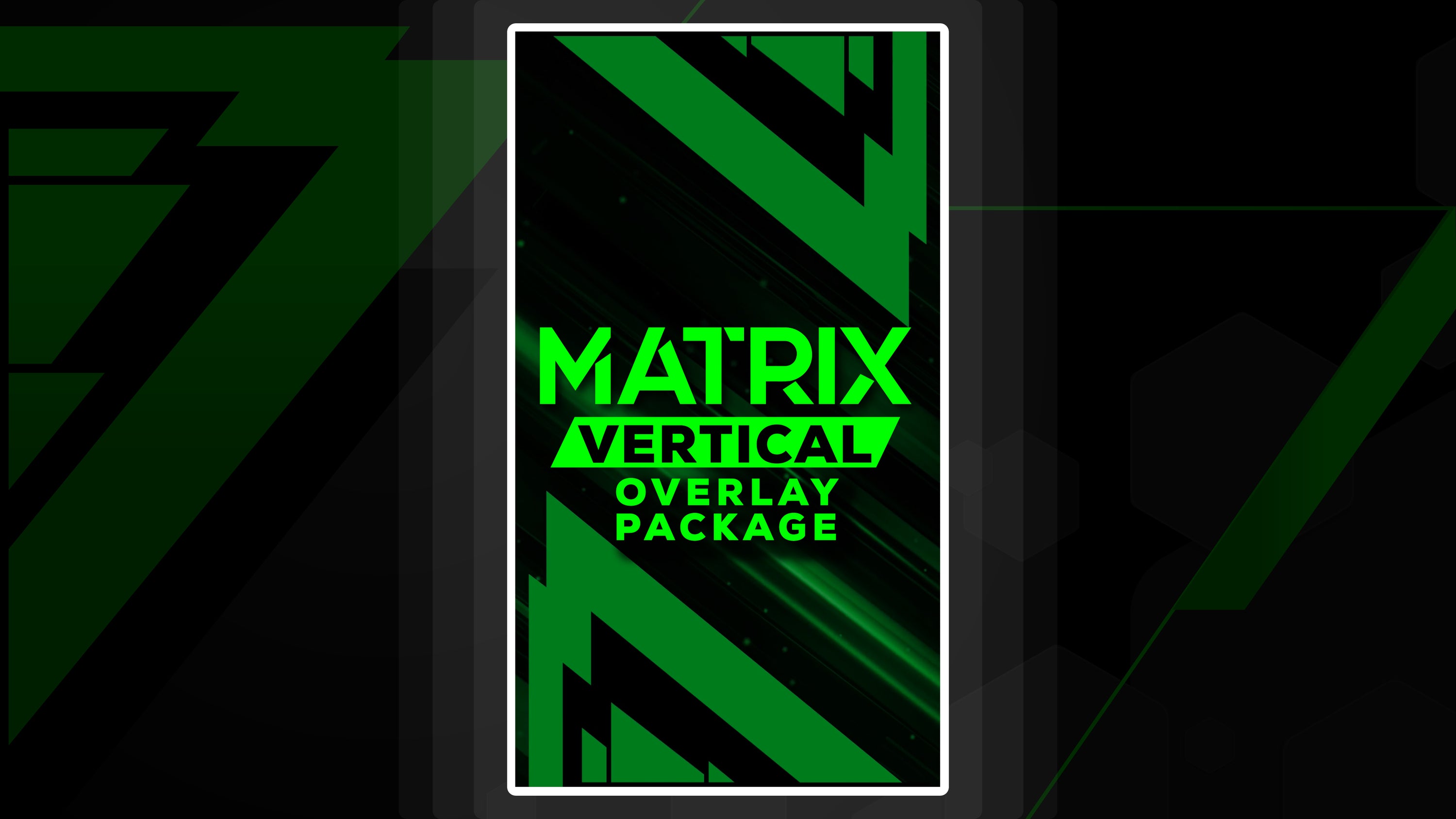 TikTok Vertical Stream Overlay Package - Matrix | Stream Designz