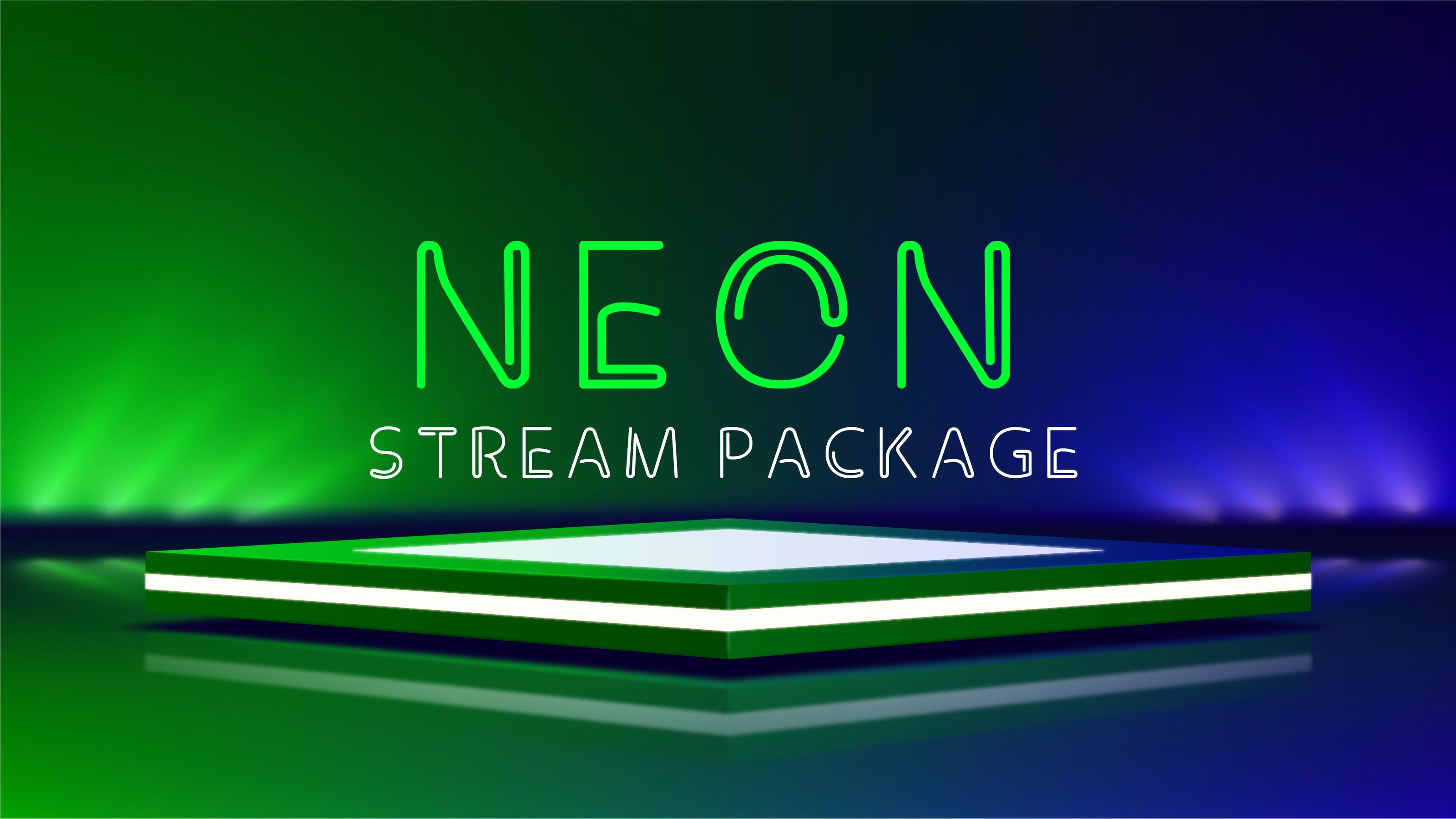 Animated Stream Overlay Package - Neon | Stream Designz