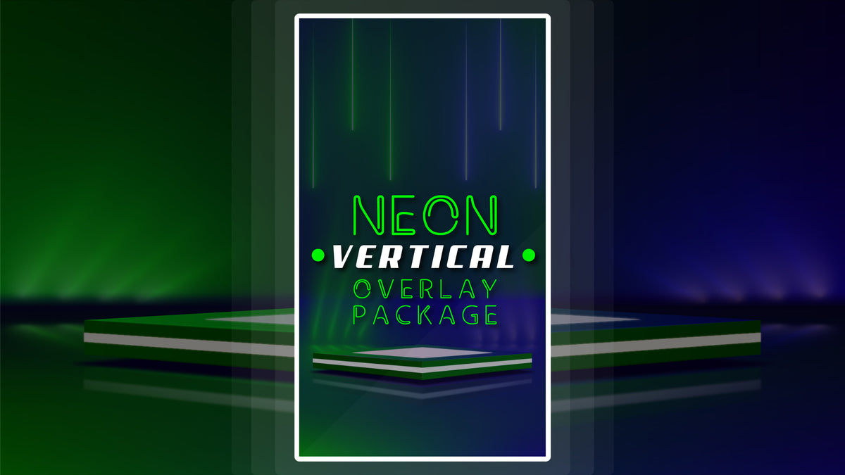 TikTok Vertical Stream Overlay Package - Neon | Stream Designz