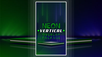 TikTok Vertical Stream Overlay Package - Neon | Stream Designz