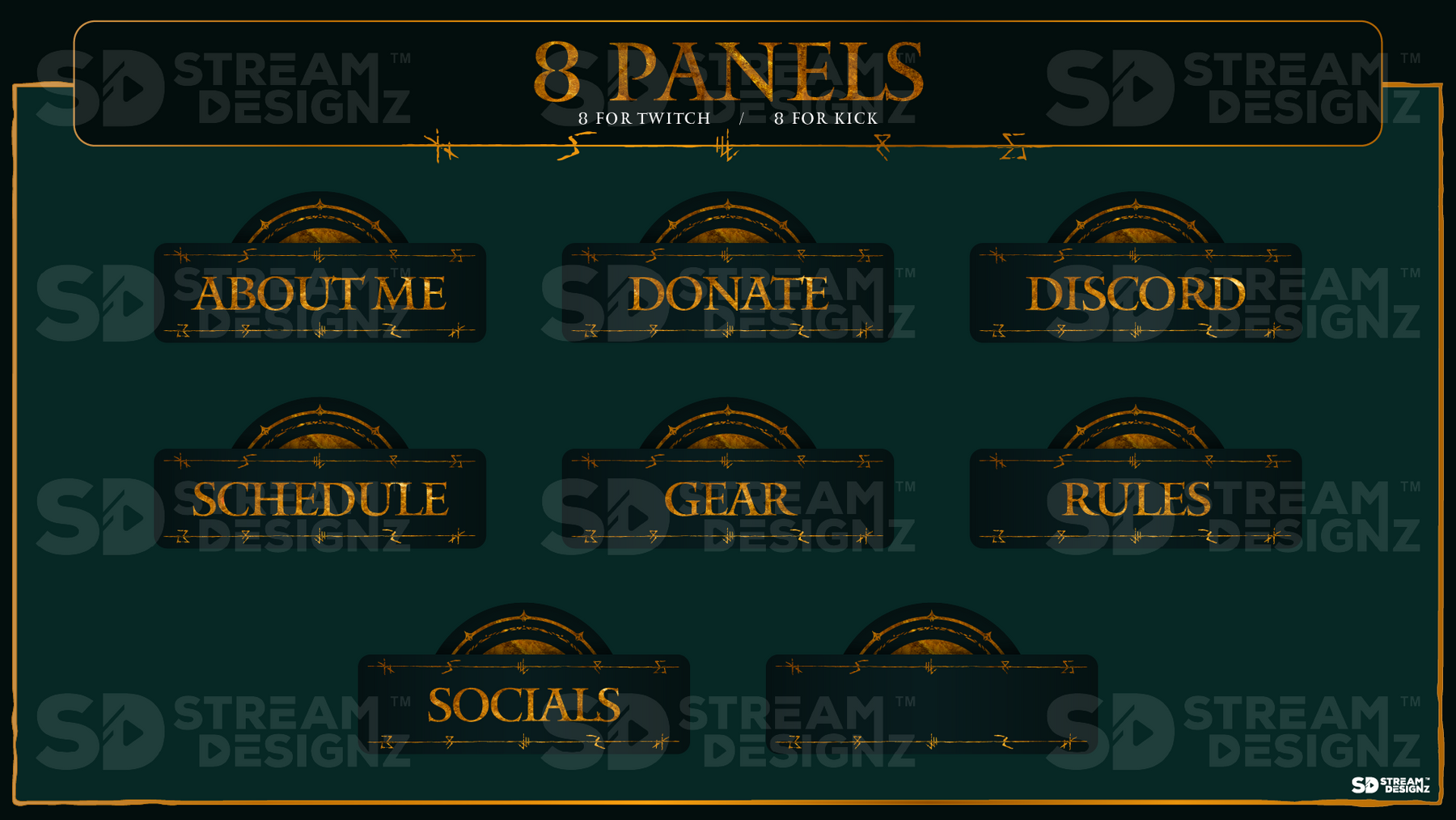 Twitch Panels - Obsidian | Stream Designz