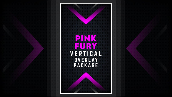 TikTok Vertical Stream Overlay Package - Pink Fury | Stream Designz