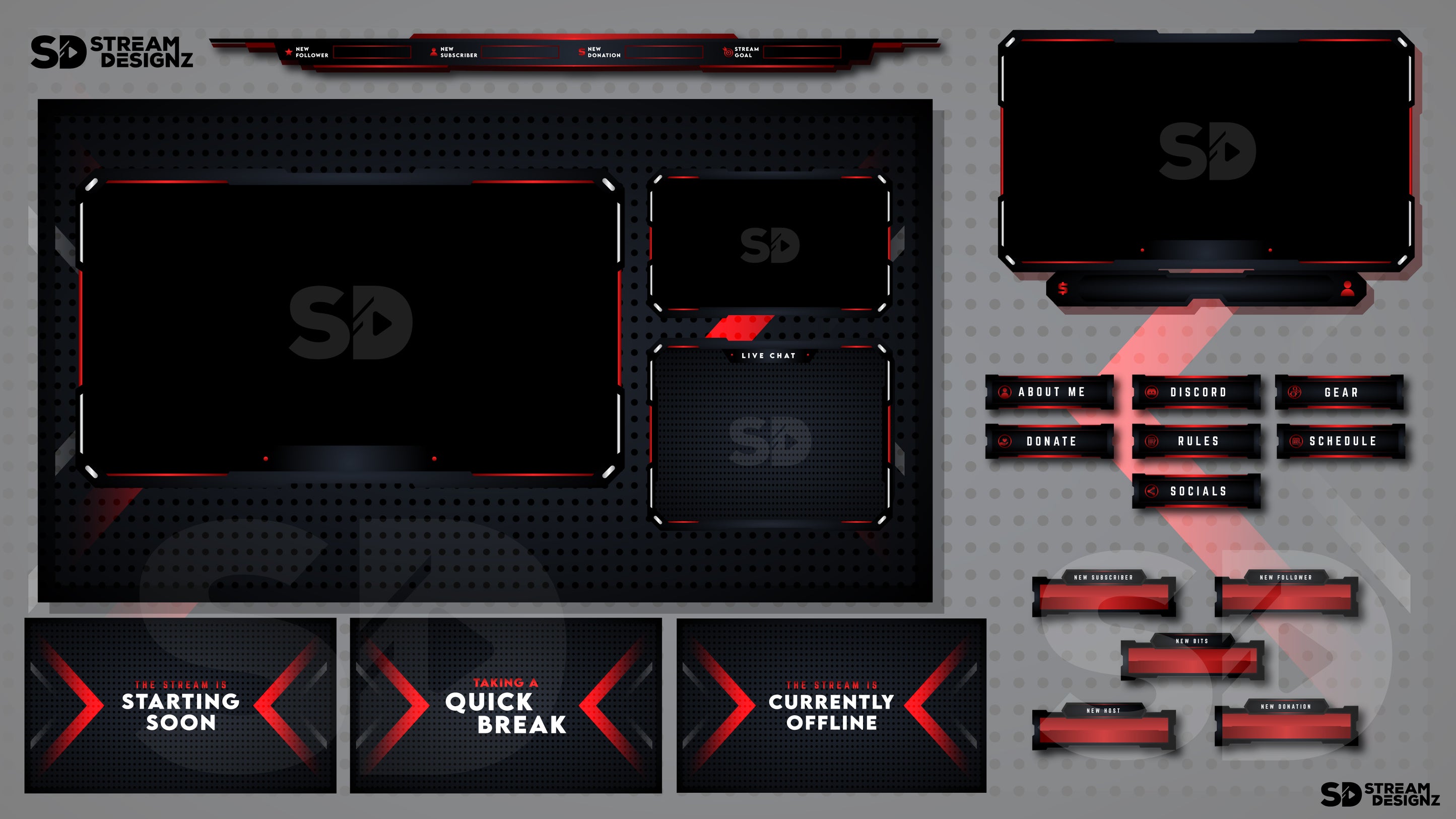 Animated Stream Overlay Package - Project Zero | Stream Designz