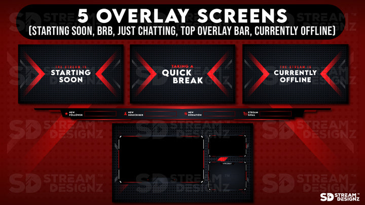 Static Stream Overlay Packages for Twitch, YouTube, Facebook Live ...
