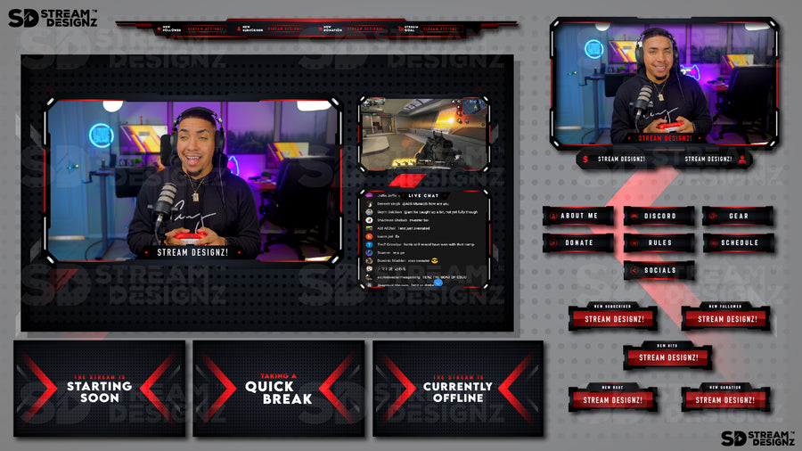 Static Stream Overlay Packages for Twitch, YouTube, Facebook Live ...