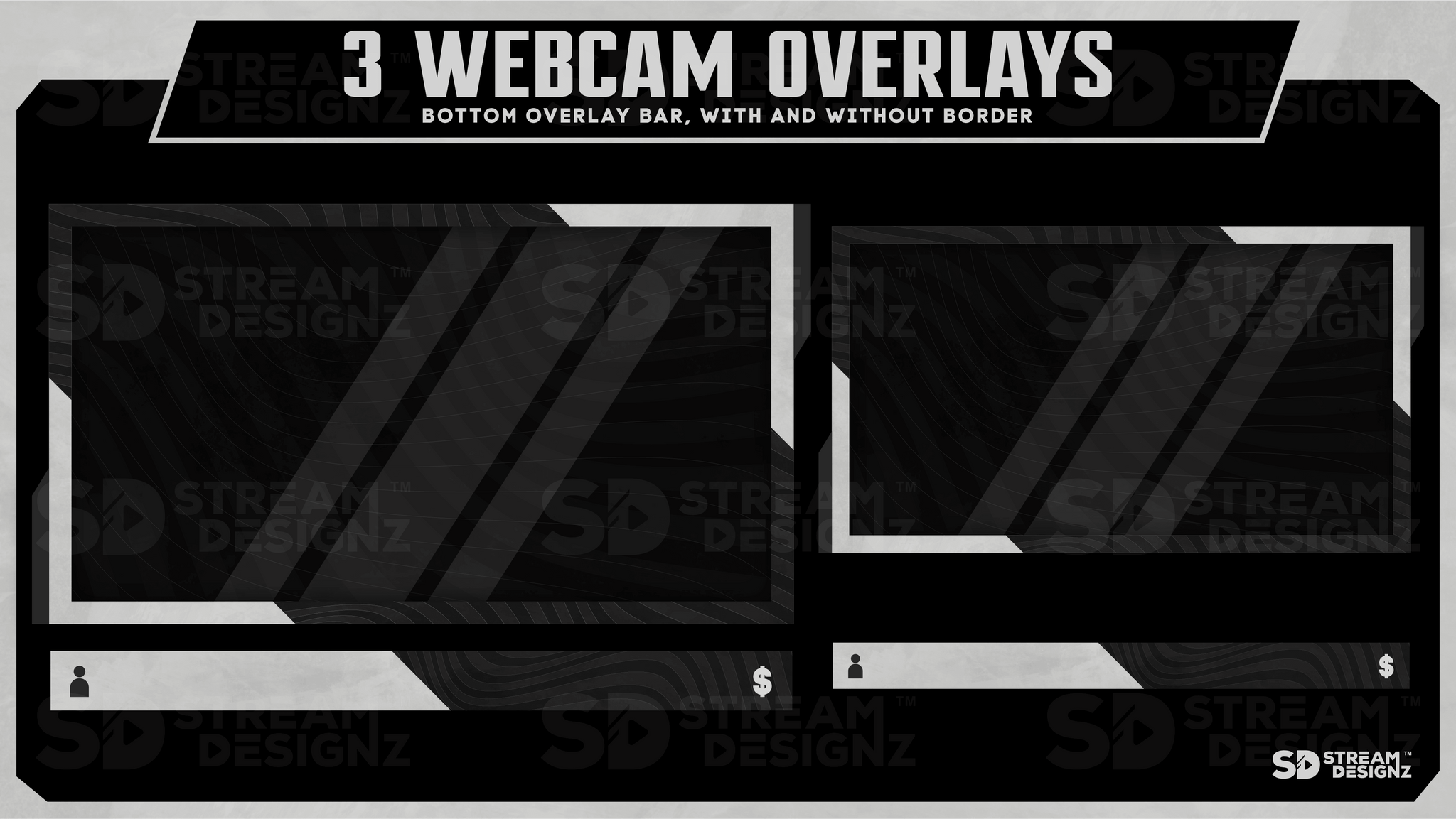 Animated Stream Overlay Package - Slate | Stream Designz