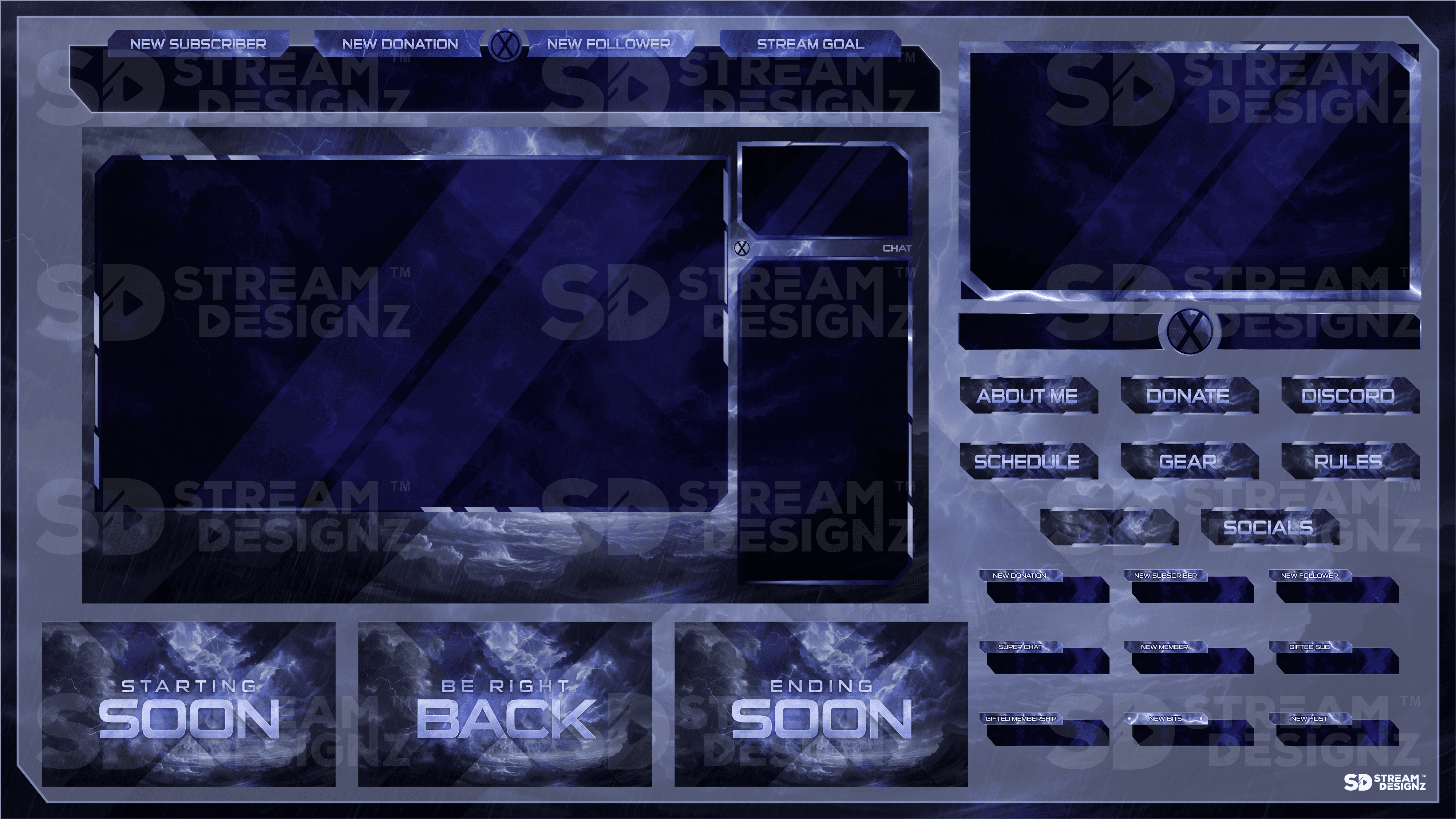 Static Stream Overlay Packages for Twitch, YouTube, Facebook Live ...