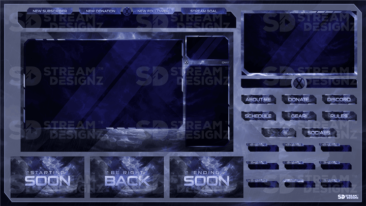 Static Stream Overlay Packages for Twitch, YouTube, Facebook Live ...