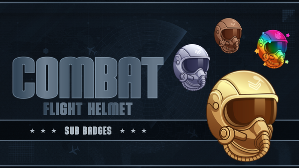 Twitch Sub Badge - Combat Flight Helmet | Stream Designz