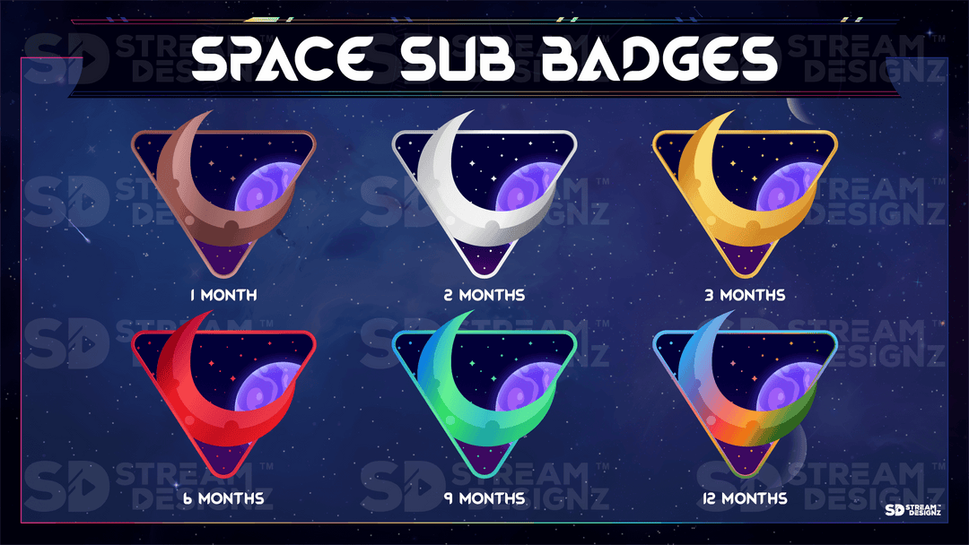 Sub Badges for Twitch YouTube & Kick – Stream Designz