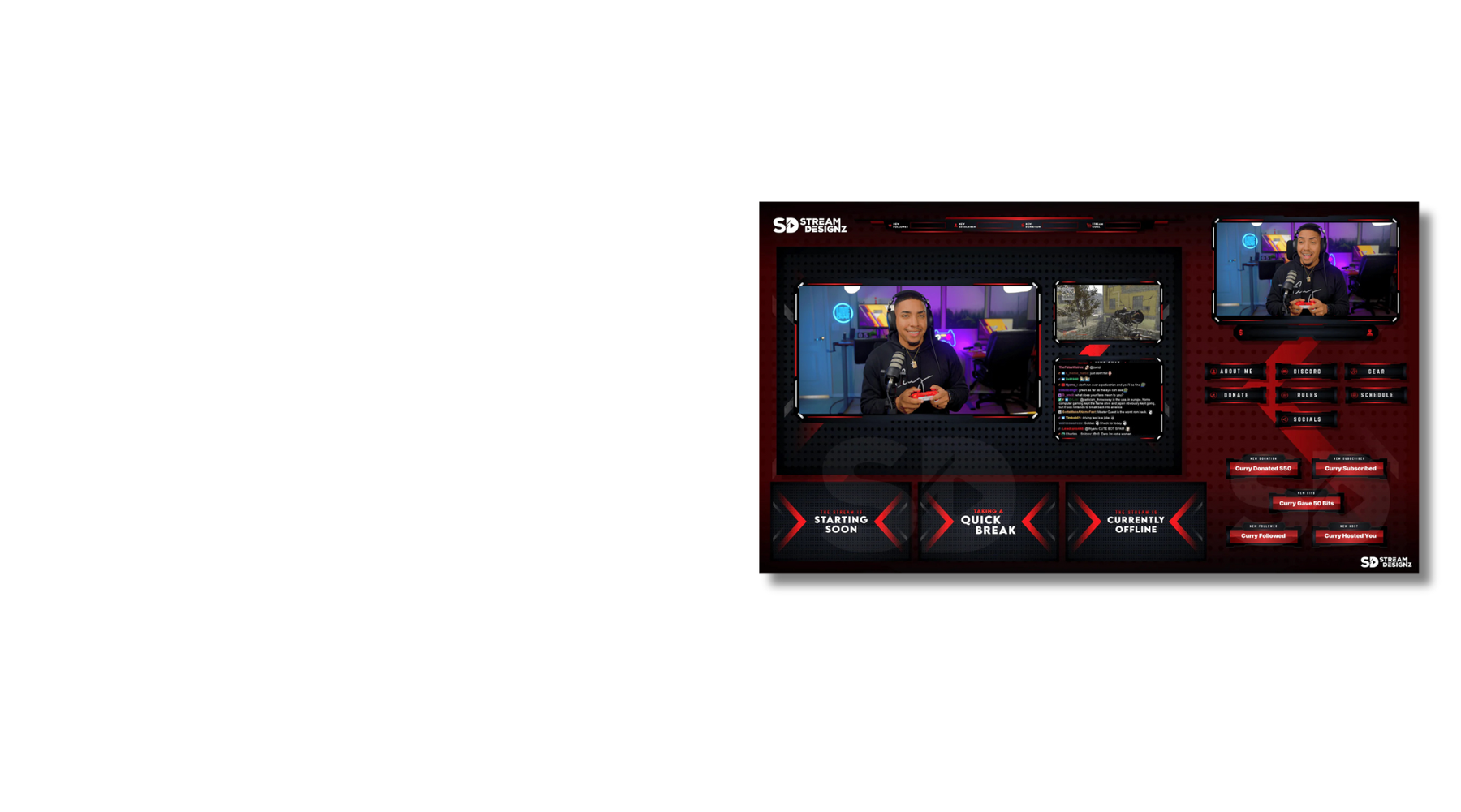 Buy Best Custom Stream Overlays for Live Streaming | StreamDesignz ...