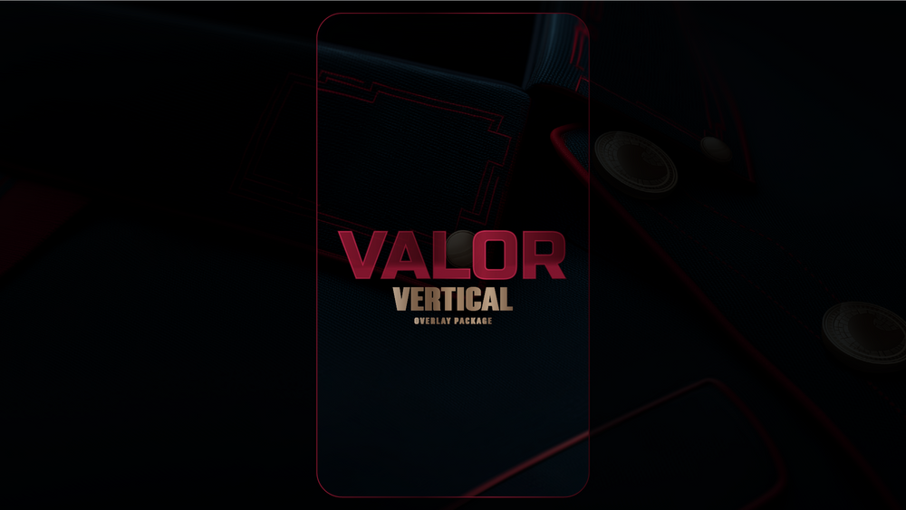 TikTok Vertical Stream Overlay Package - Valor | Stream Designz