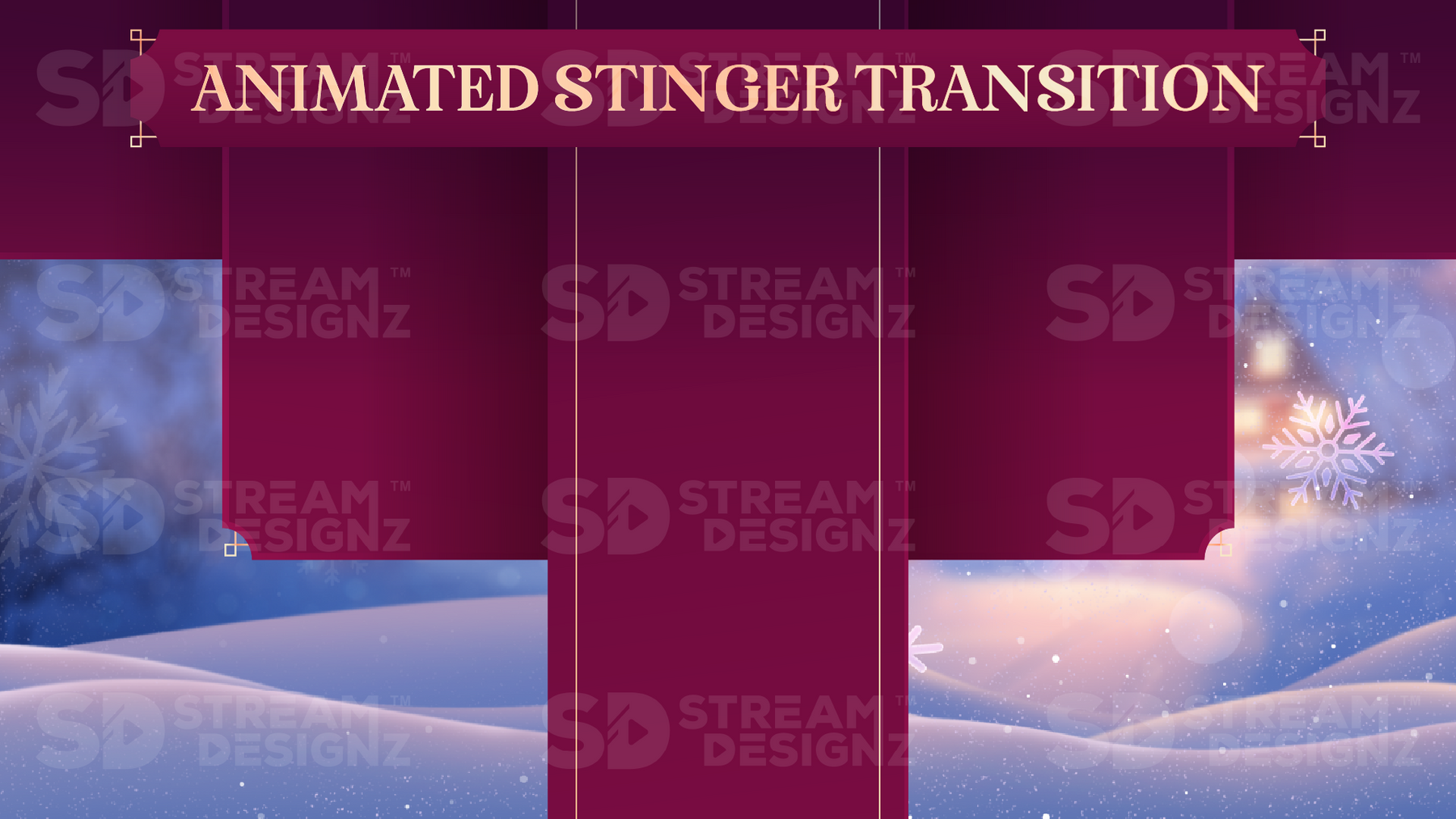 Stream Overlays Stinger Transition - Silent Night | Stream Designz