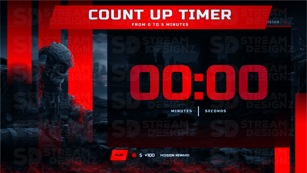 Count Up Timer Overlays – Stream Designz