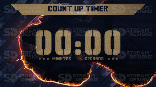 Stream Count Up Timer Overlay - Fleet | Stream Designz