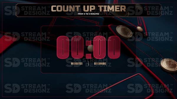 Stream Count Up Timer Overlay - Valor | Stream Designz