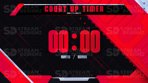 Stream Count Up Timer Overlay - Inferno | Stream Designz