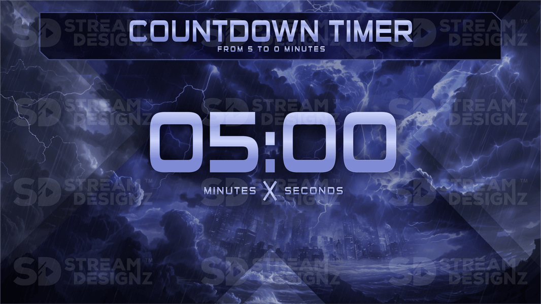Buy Stream Countdown Timer Overlays for OBS & Streamlabs @StreamDesignz – Stream Designz