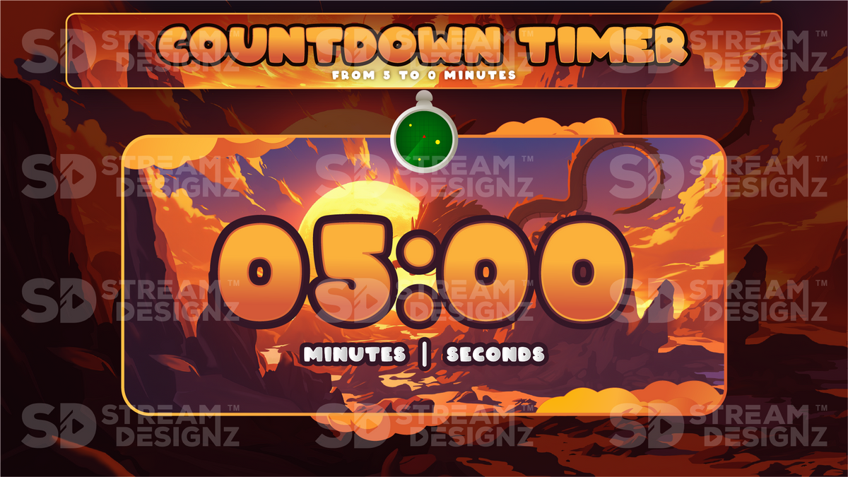 Stream Countdown Timer Overlay - Titan | Stream Designz