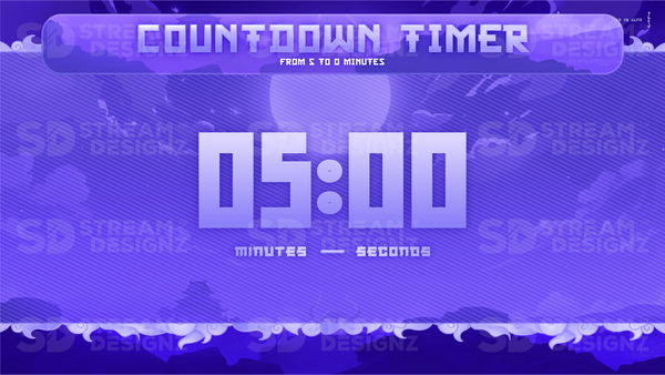 Stream Countdown Timer Overlay - Voyager | Stream Designz
