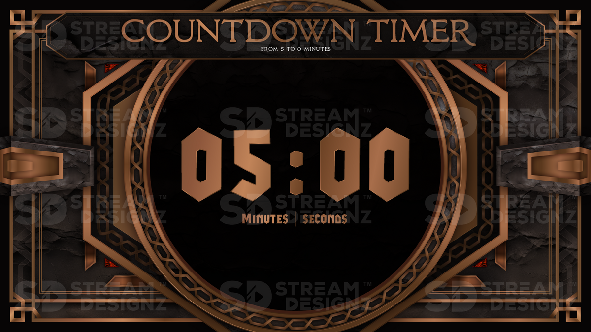 Stream Countdown Timer Overlay - Wrath | Stream Designz