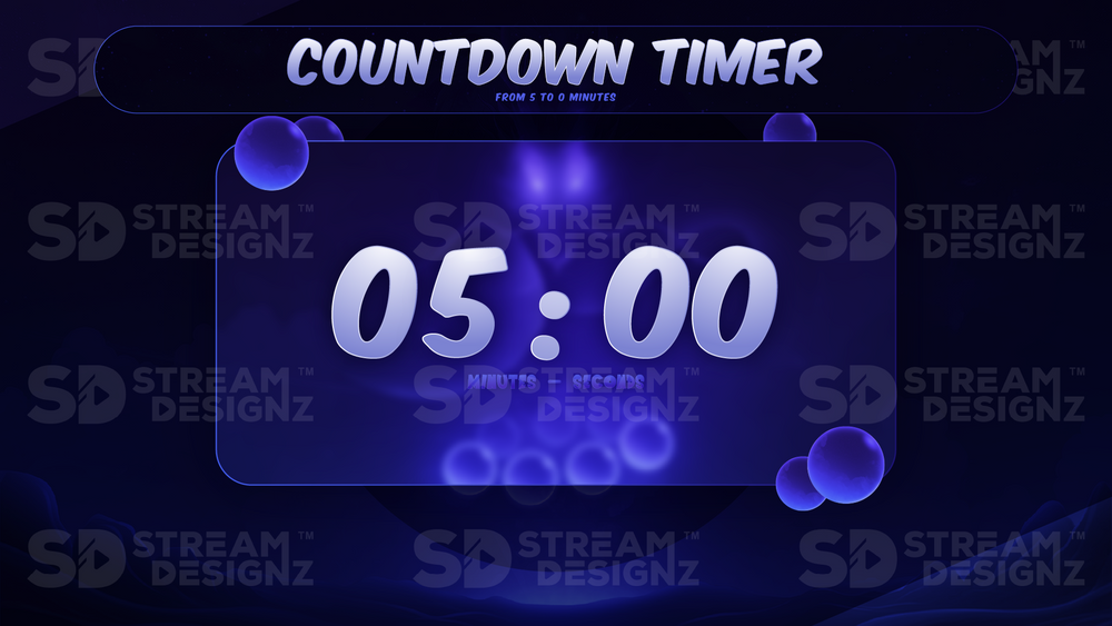 Stream Countdown Timer Overlay - Spark | Stream Designz