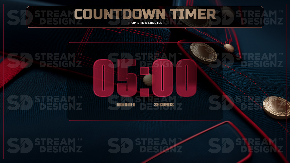 Stream Countdown Timer Overlay - Valor | Stream Designz