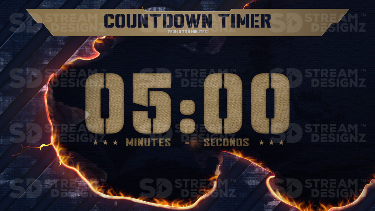 Stream Countdown Timer Overlay - Fleet | Stream Designz