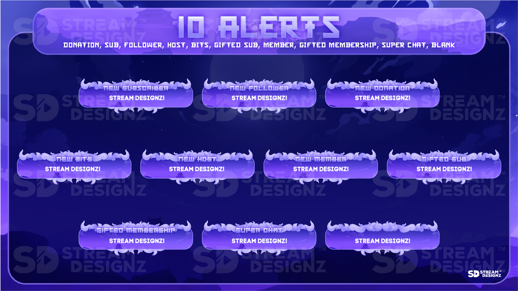Animated Stream Alerts - Voyager | Stream Designz