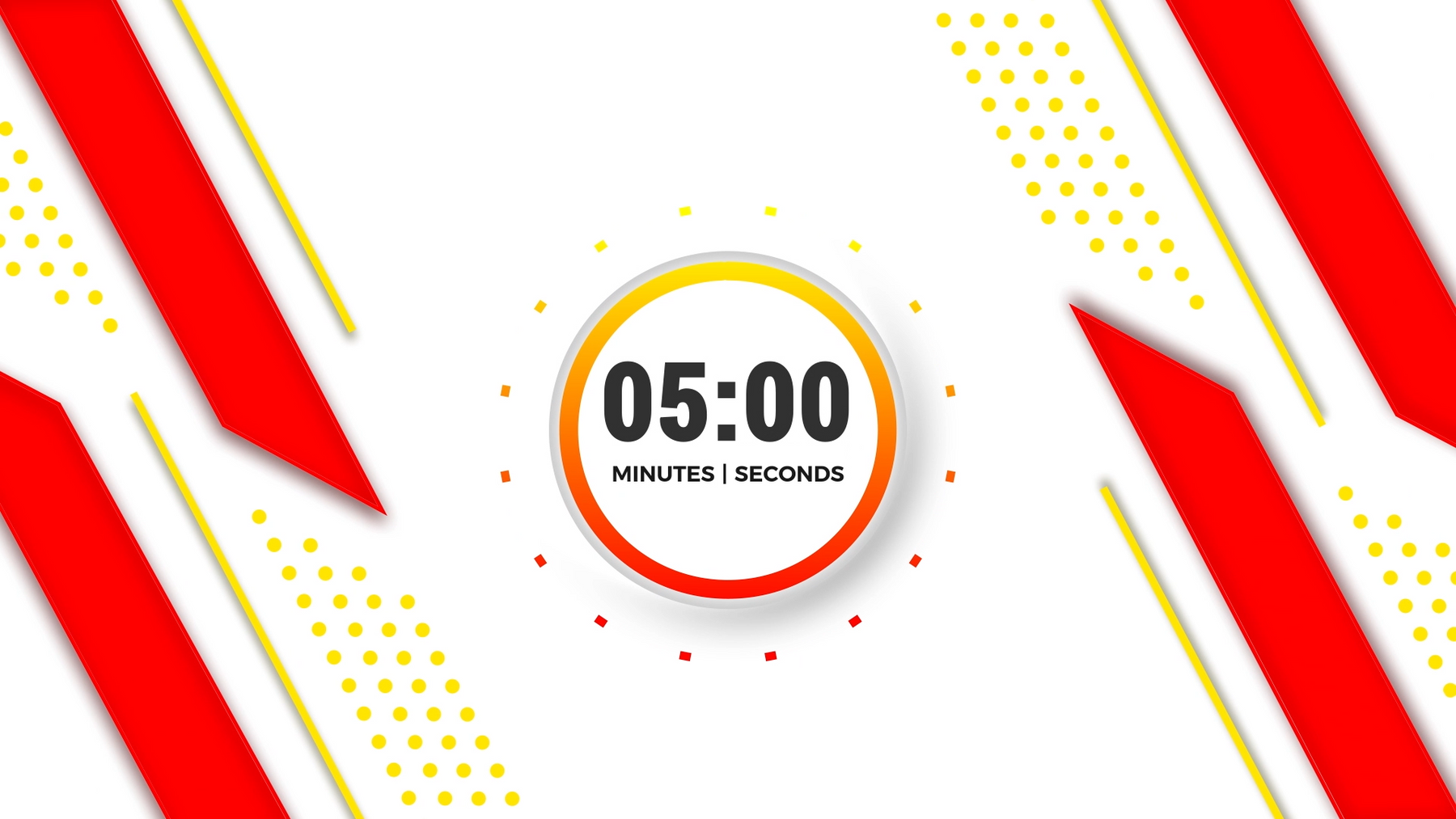 Stream Countdown Timer Overlay "Sleek" - Yellow & Red | Stream Designz