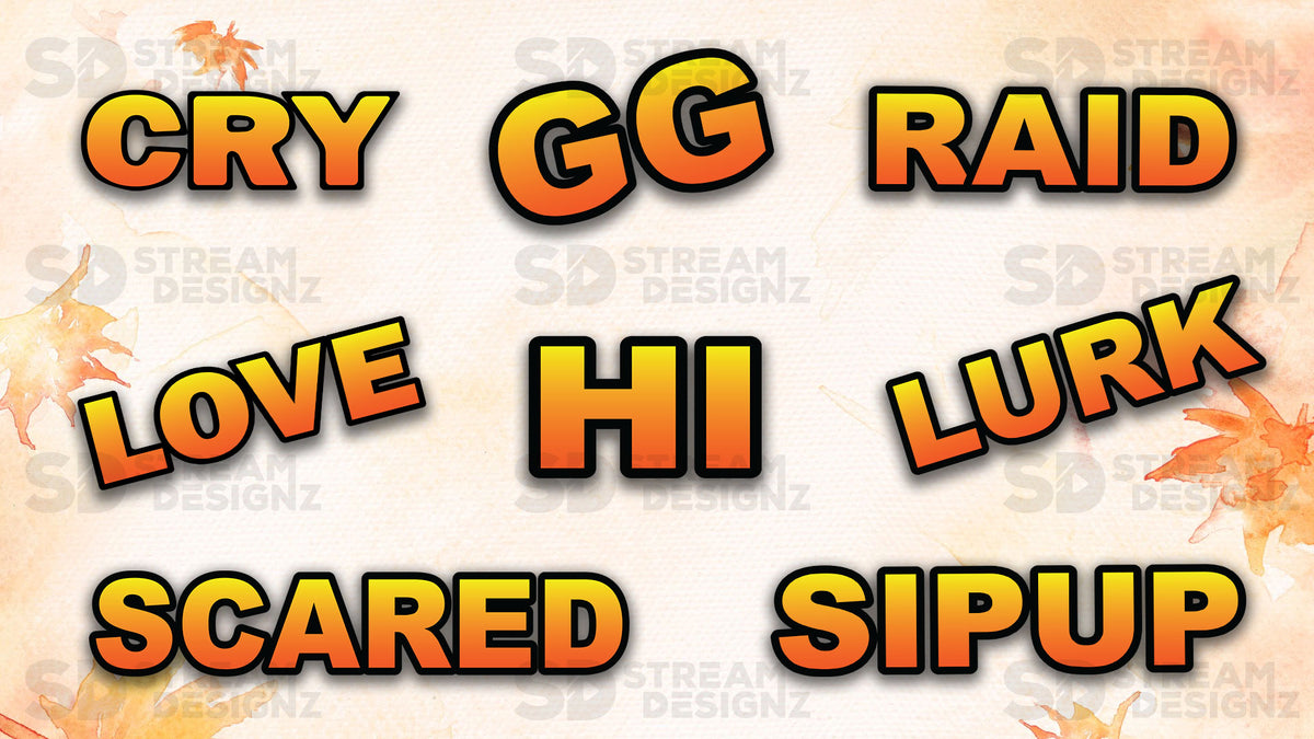 Twitch Sub Emote Bundle - "Fall Harvest" – Stream Designz