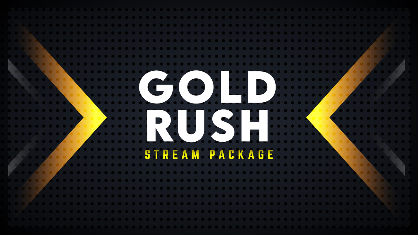 Stream Overlay Package - Gold Rush | Stream Designz